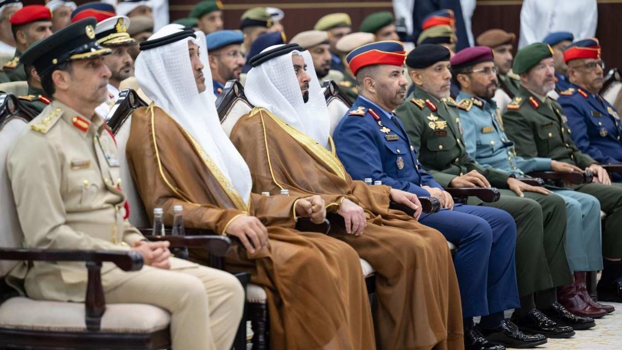 H.H. Sheikh Saif Attends 12th National Defense Course Graduation